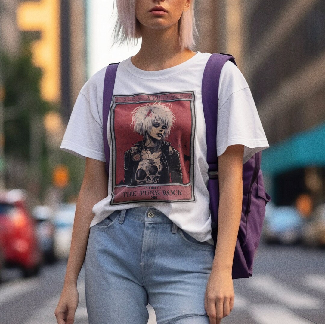 Punk Rock Shirt the Punk Rock Tarot Card Shirt, Punk Rock Tshirt ...