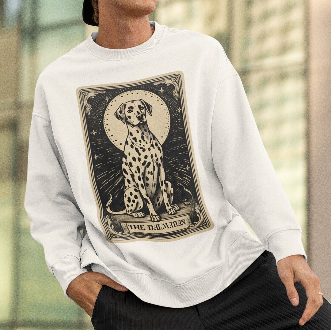 Dalmatian Sweatshirt, the Dalmatian Tarot Card Sweatshirt, Dalmatian ...