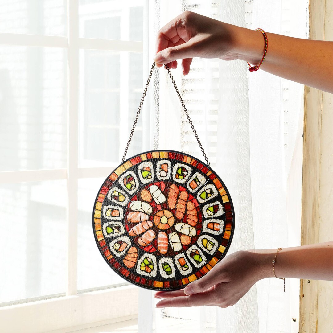 Sushi Stained Glass Sun Catcher: Japanese Food Window Hanging - Etsy