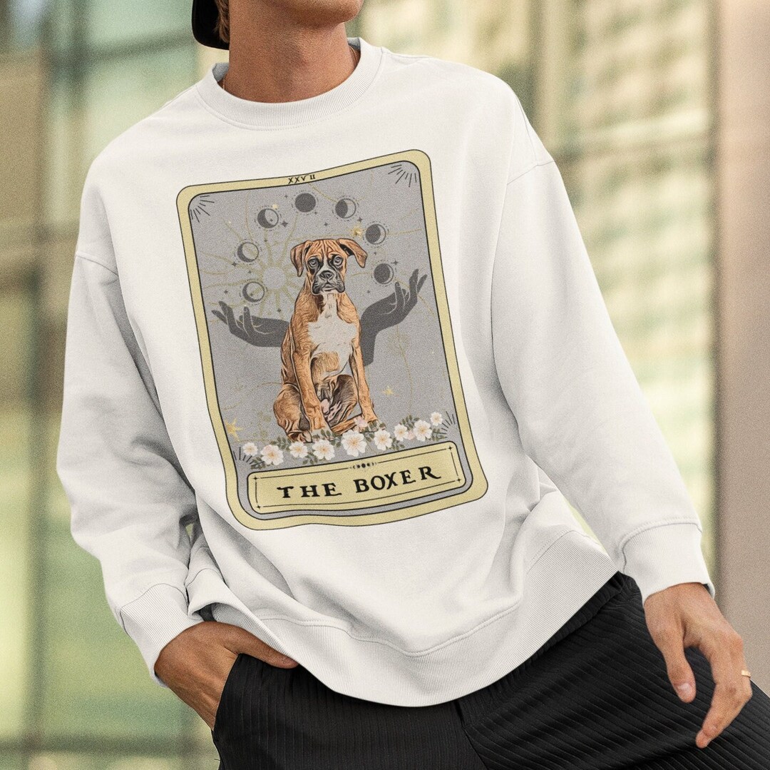 Boxer Dog Sweatshirt, the Boxer Tarot Card Sweatshirt Boxer Dog Owner ...