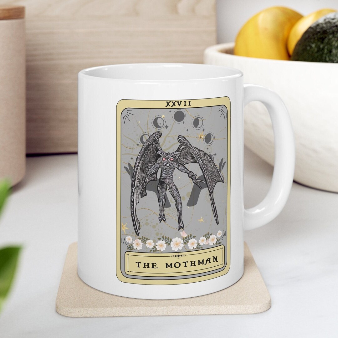 Mothman Mug the Mothman Tarot Card Mug Cryptid Gifts Cryptozoology - Etsy