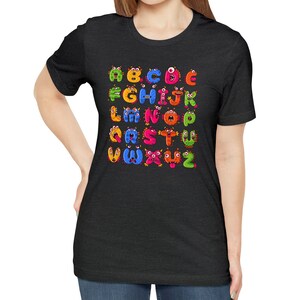 Monster Alphabet Shirt, ABC Shirt, Alphabet T-shirt, Kingergarten ...