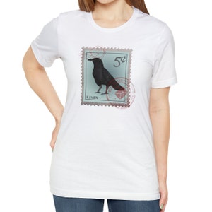 Raven Shirt, Postage Stamp, Raven Tshirt Bird Lover Shirt, Raven Mom ...