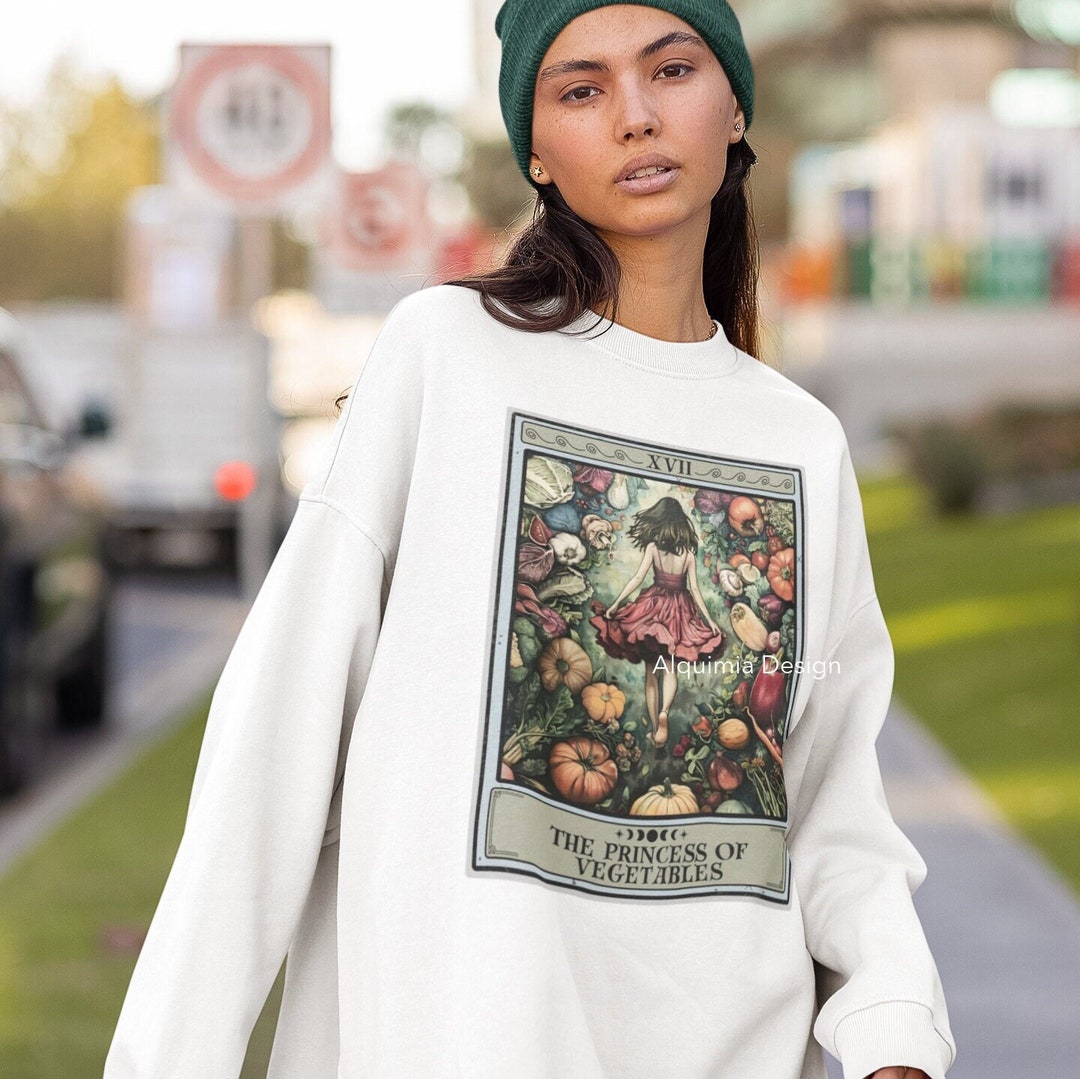 The Princess of Vegetables Tarot Card Sweatshirt, Vegan Sweatshirt ...
