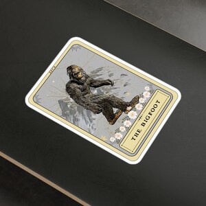 Bigfoot Stickers, the Bigfoot Tarot Card Sticker 3" X 4" Vinyl Sticker ...