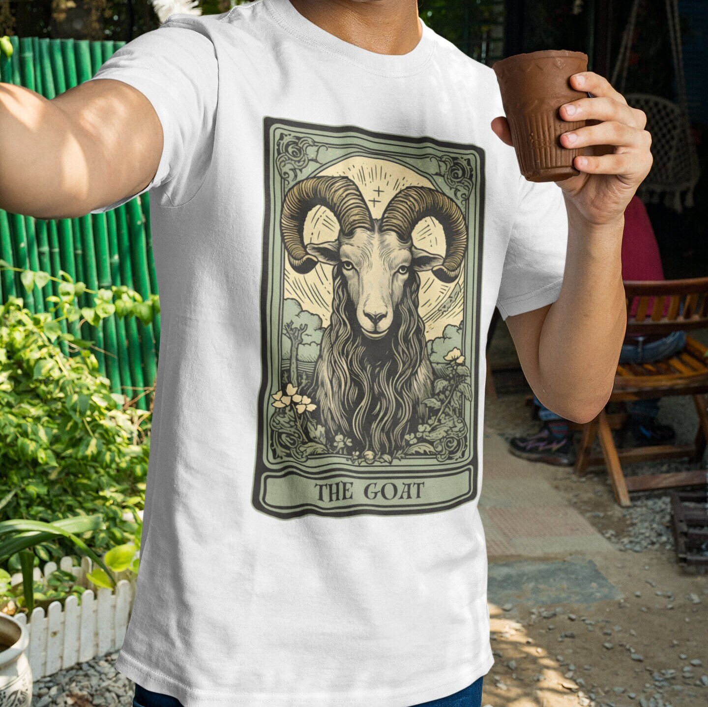 Goat Shirt, the Goat Tarot Card Shirt, Goat Lover Gifts Goat Chinese ...