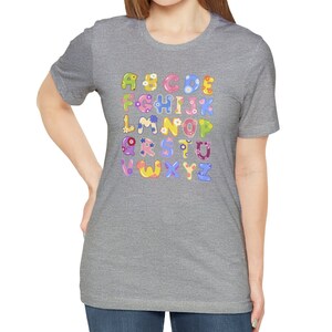 Flower Alphabet Shirt, ABC Shirt, Alphabet T-shirt, Kingergarten ...
