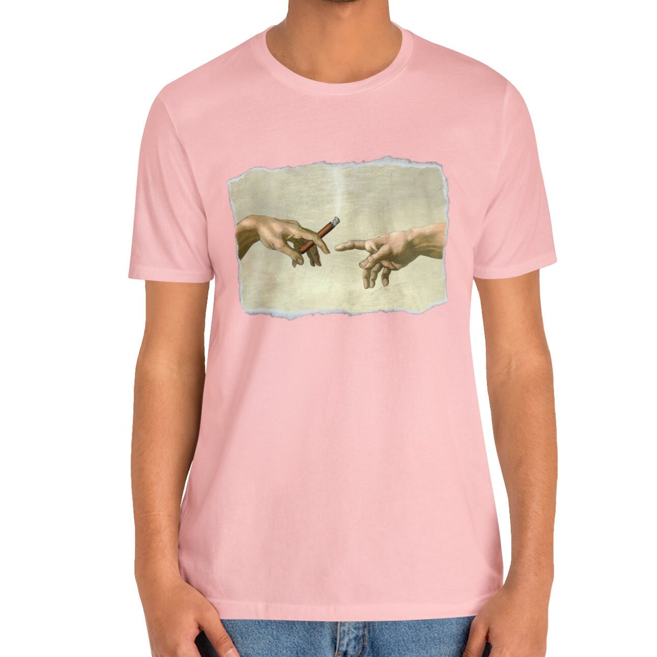 Cigar Shirt, the Creation of Adam Cigar Tshirt, Cigars Shirt Cigar ...