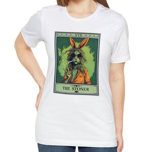The Stoner Tarot Card Shirt, Bunny Shirt Rabbit Weed Tshirt Cannabis ...