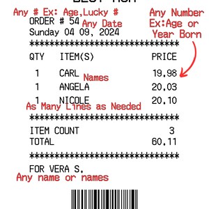 Personalized Mom Receipt Mug, Custom Mom Mug, Mothers Day Gifts for ...