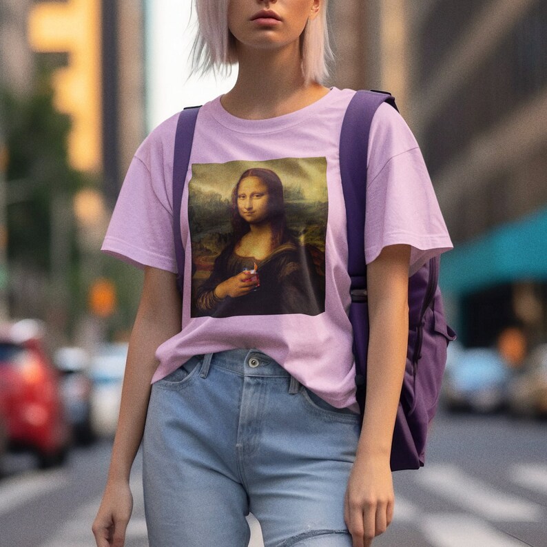 Mona Lisa Negroni Shirt, Negroni Tshirt Mona Lisa Tshirt Cocktail ...
