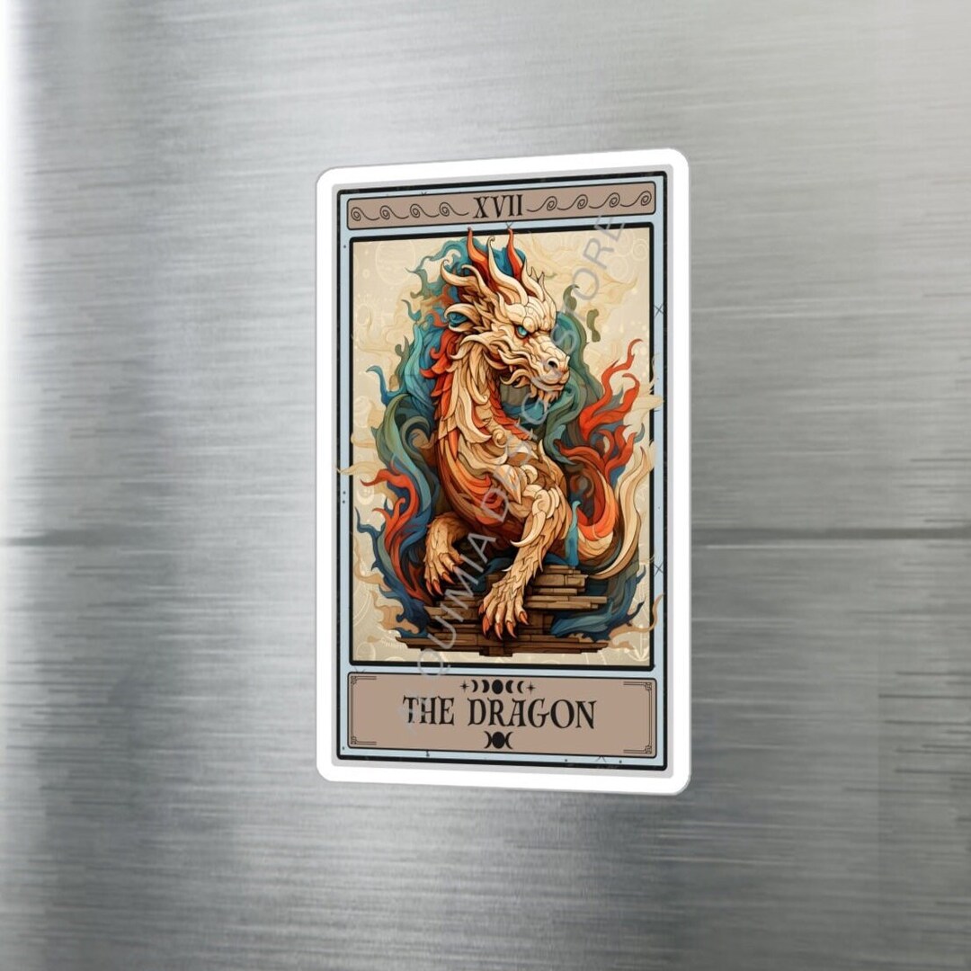 Dragon Stickers, the Dragon Tarot Card Sticker 3" X 4" Vinyl Sticker ...