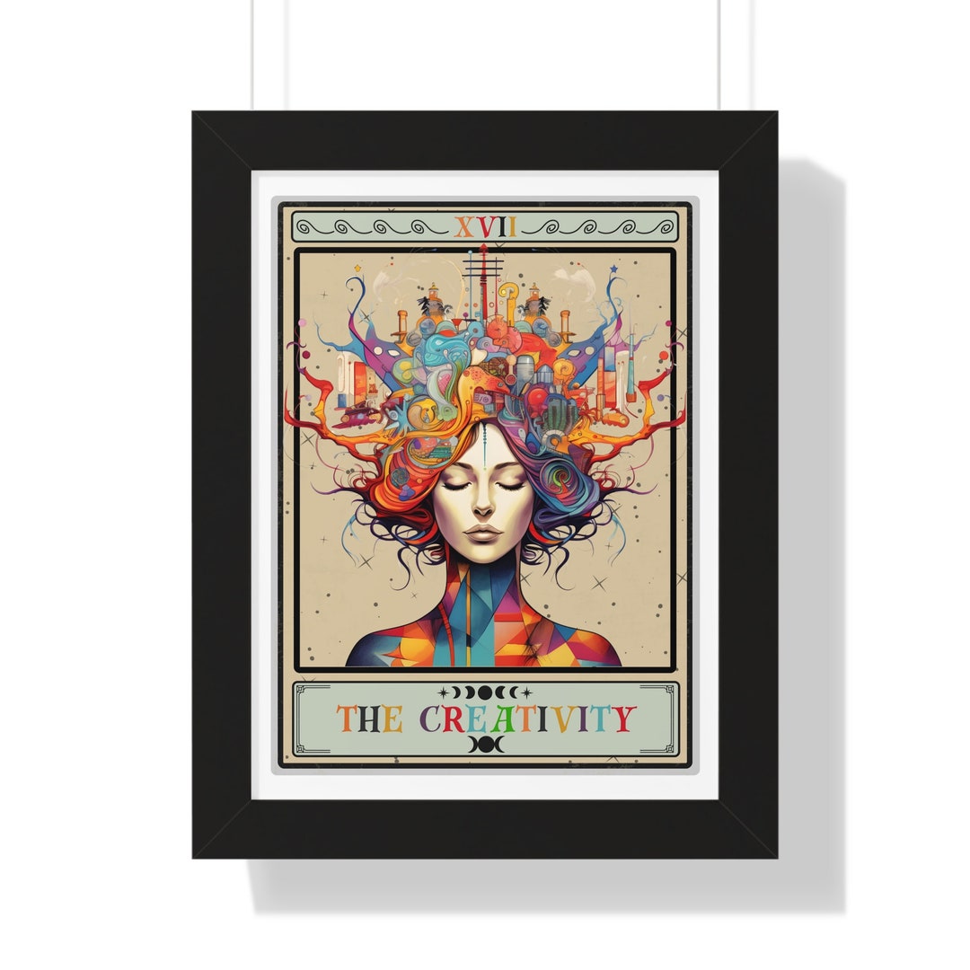 Creativity Wall Art the Creativity Tarot Card Framed Print Writer Wall ...