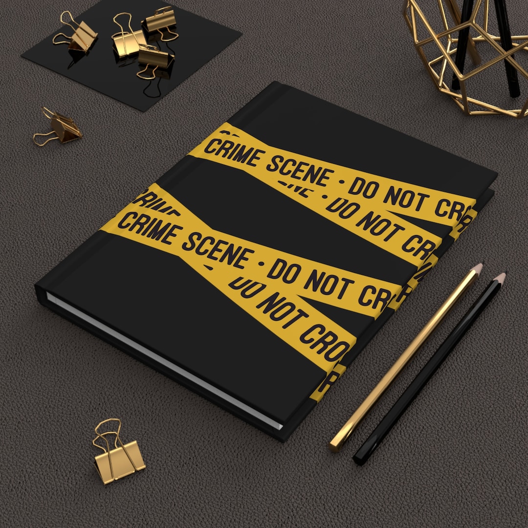 True Crime Gifts Crime Scene Tape Notebook Hardcover Journal or Spiral ...
