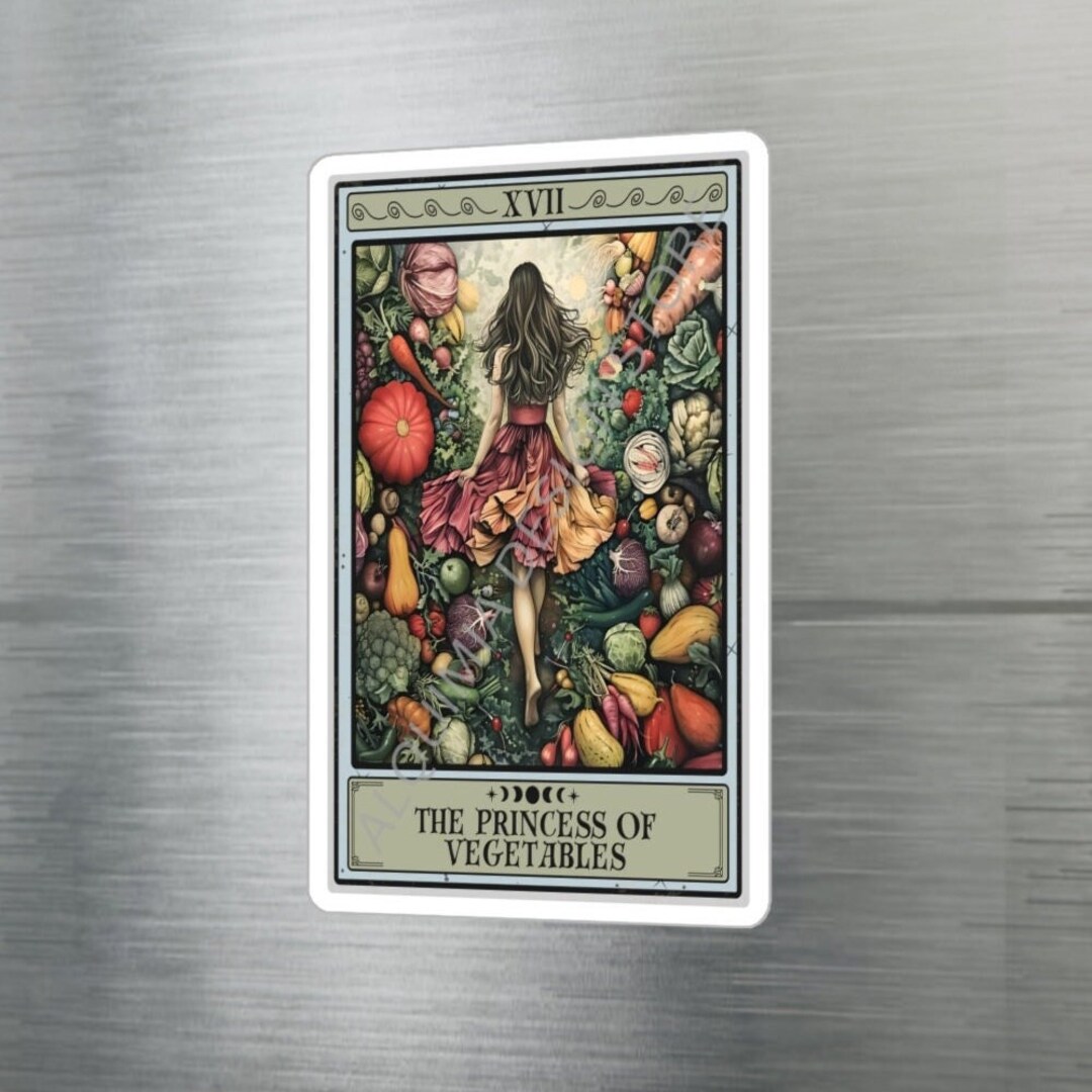 Vegan Stickers, the Princess of Vegetables Tarot Card Sticker Vinyl ...