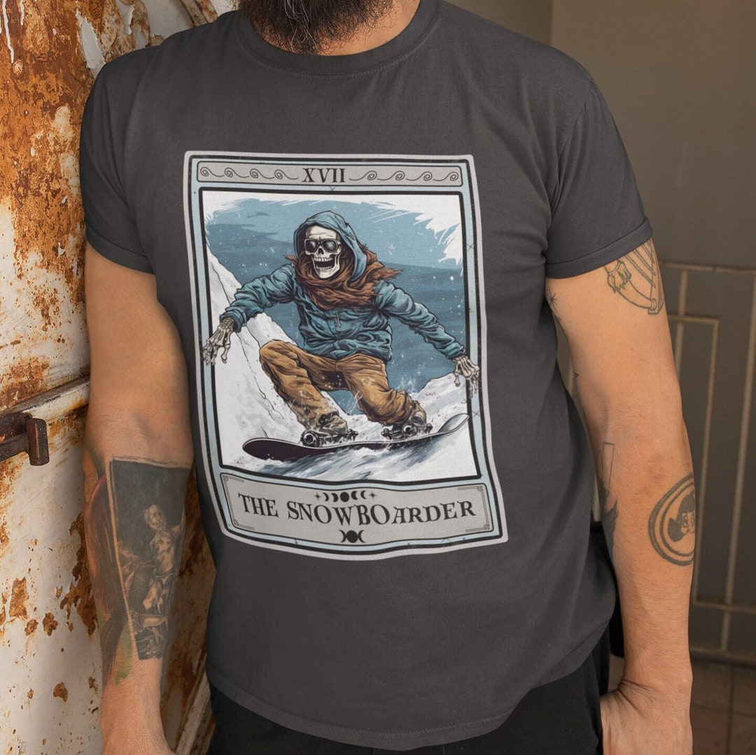 Snowboard Shirt Snowboarder Tarot Card Shirt, Snowboarding Tshirt ...