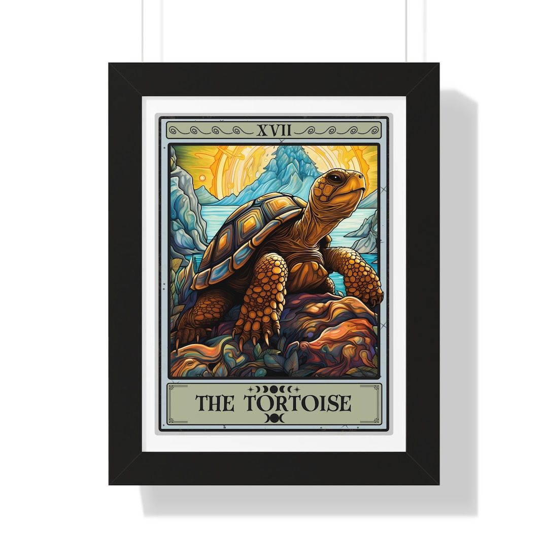 Tortoise Wall Art, the Tortoise Tarot Card Framed Print, Tortoise Art ...