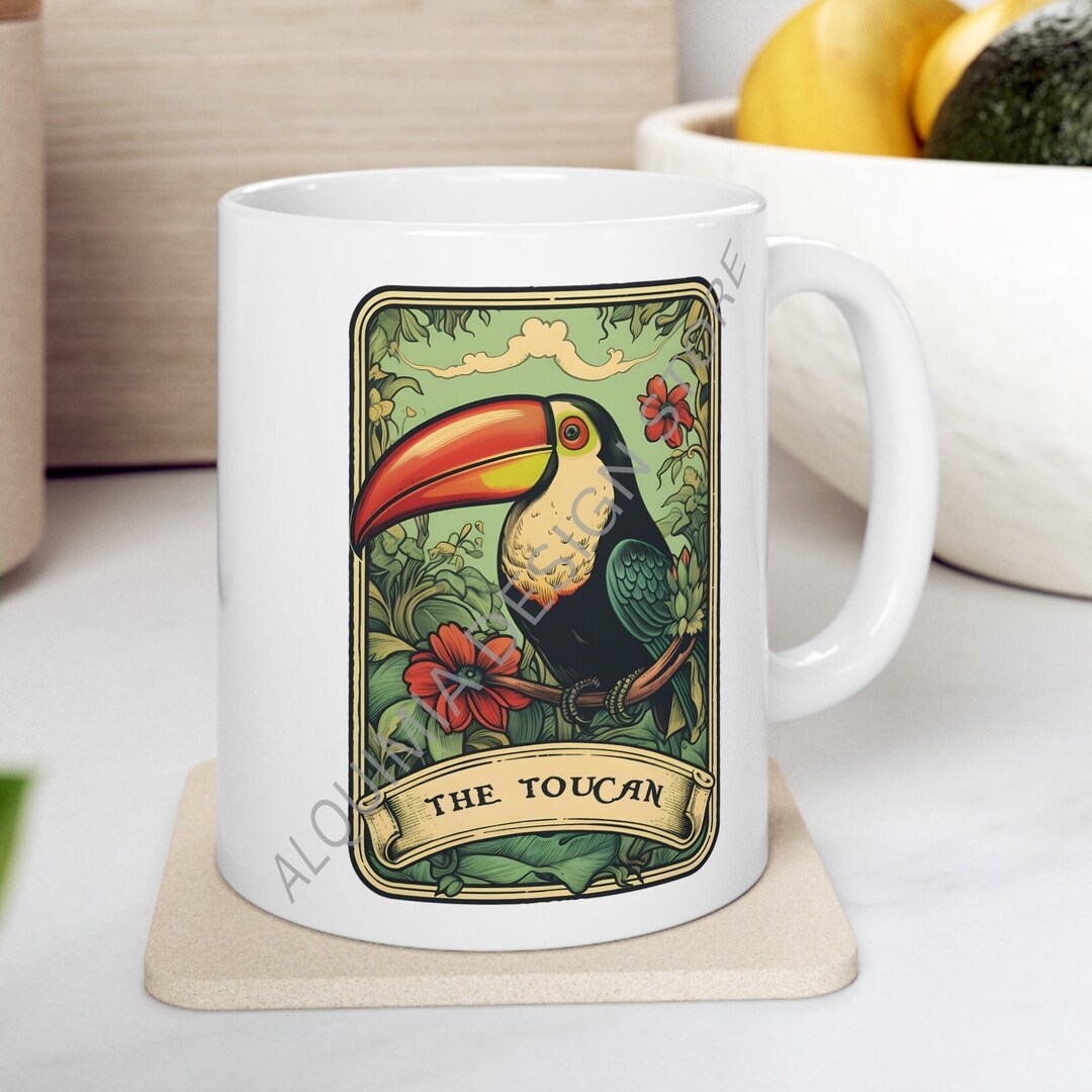 Toucan Bird Mug, the Toucan Tarot Card Mug, Toucan Coffee Mug, Bird Mug ...