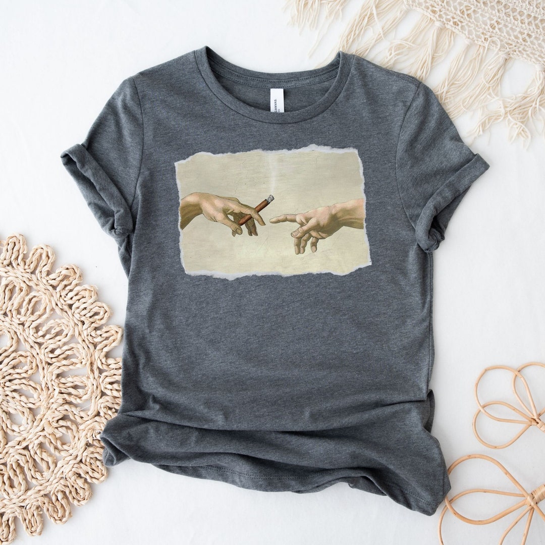 Cigar Shirt, the Creation of Adam Cigar Tshirt, Cigars Shirt Cigar ...