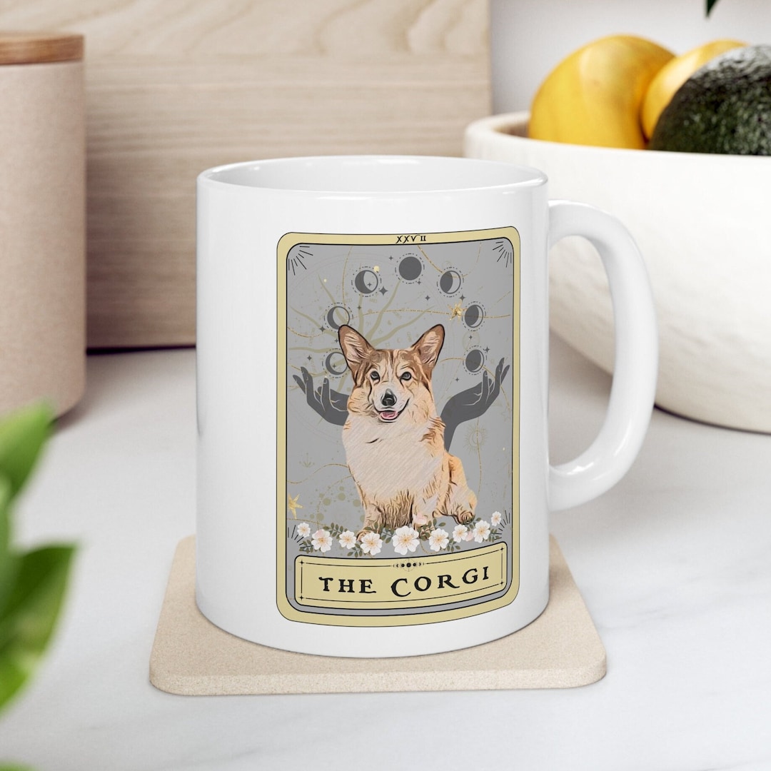 Corgi Mug, Corgi Tarot Card Mug, Corgi Mom Gift Corgi Dad Gifts Corgi ...