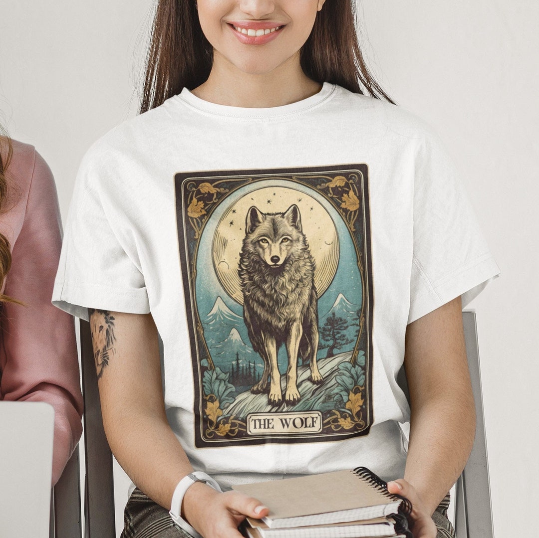 Wolf Shirt, the Wolf Tarot Card Shirt, Wolves Lover Gifts - Etsy