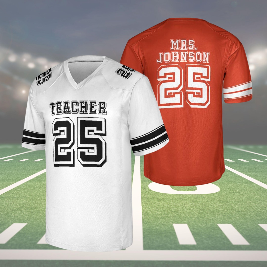 Custom Teacher Shirt Jersey, Personalize Teacher Name Shirt, Back to ...