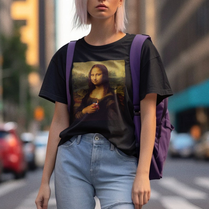 Mona Lisa Negroni Shirt, Negroni Tshirt Mona Lisa Tshirt Cocktail ...