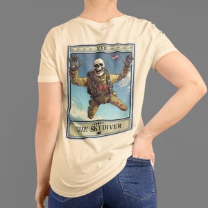 The Skydiver Tarot Card Shirt, BACK PRINT Skydiving Shirt Sky Diving ...