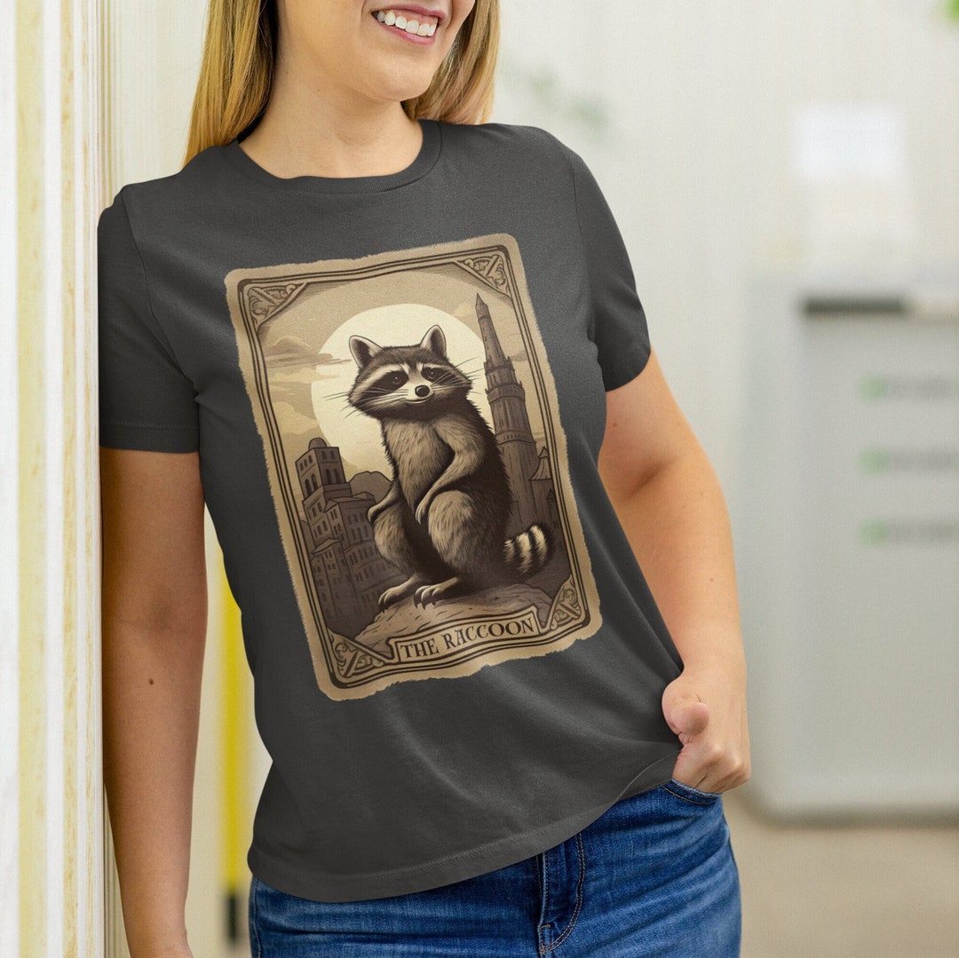 Raccoon Shirt, the Raccoon Tarot Card Shirt, Raccoon Lover Gifts the ...