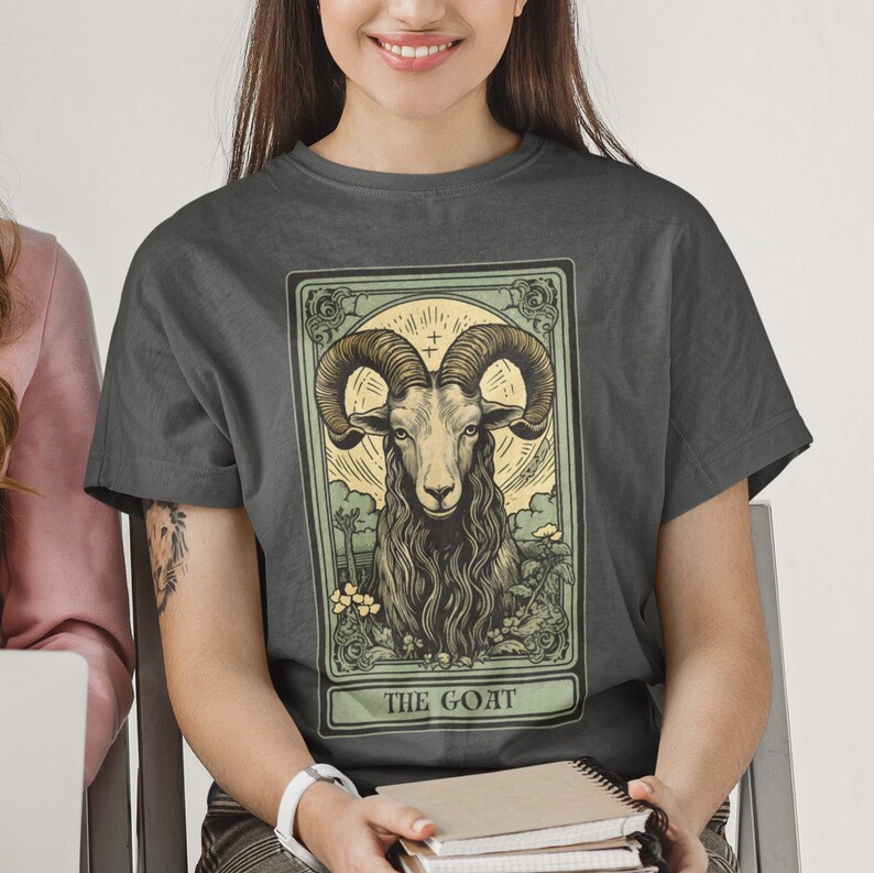 Goat Shirt, the Goat Tarot Card Shirt, Goat Lover Gifts Goat Chinese ...