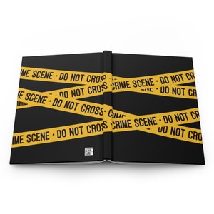 True Crime Gifts Crime Scene Tape Notebook Hardcover Journal or Spiral ...