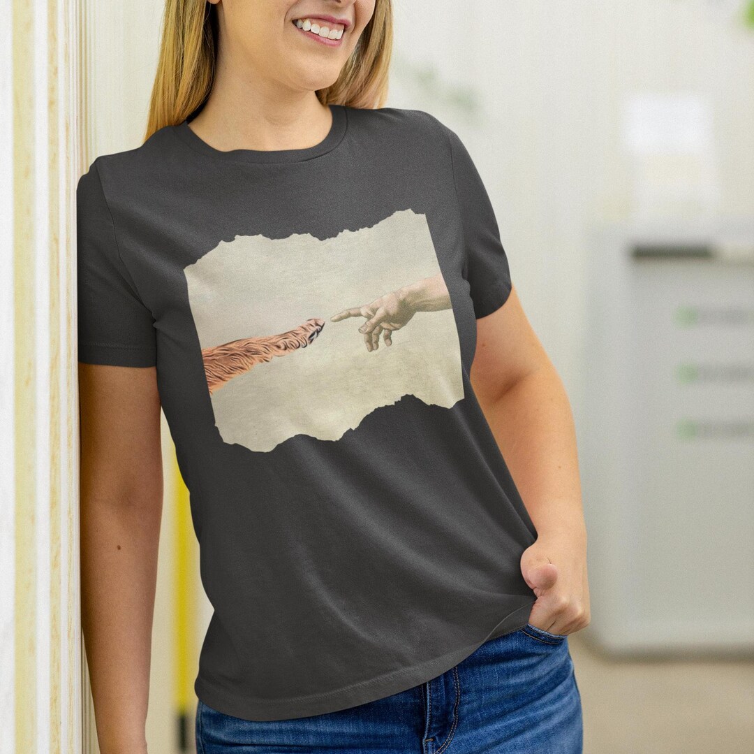 Dog Paw Creation of Adam T-shirt: Animal Lover Gift - Etsy