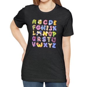 Flower Alphabet Shirt, ABC Shirt, Alphabet T-shirt, Kingergarten ...