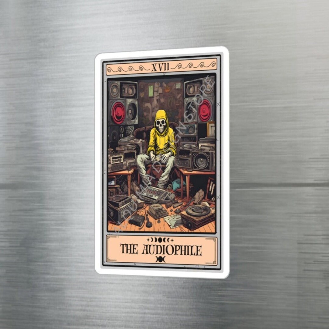 The Audiophile Tarot Card Sticker, Audiophile Sticker Vinyl Sticker ...