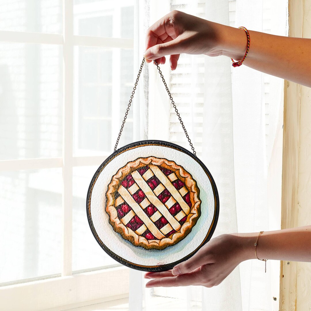 Pie Stained Glass Suncatcher: Foodie Kitchen Window Decor - Etsy