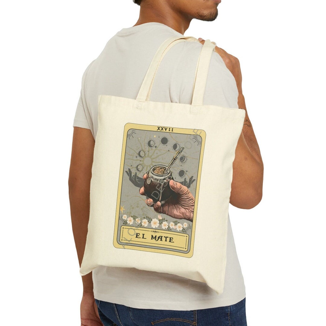 Yerba Mate Tote Bag, El Mate Tarot Card Tote Bag Mate Lover Gifts 15" X ...