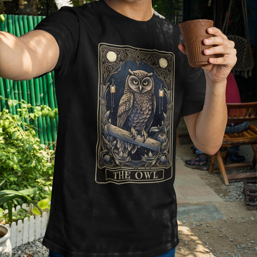 Owl Shirt,the Owl Tarot Card Shirt, Owl Lover Gift Owl T-shirt Owl ...