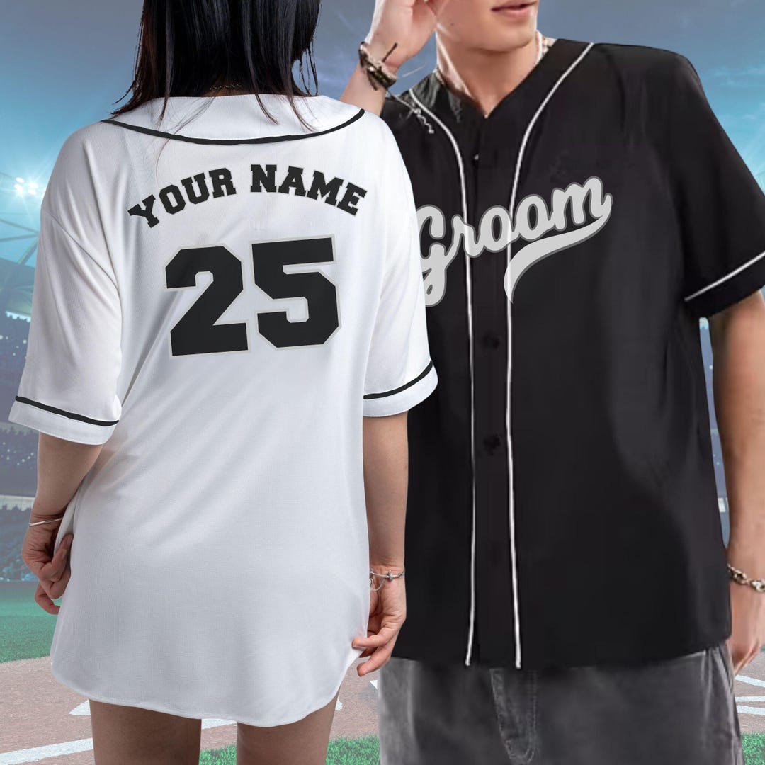 Bride & Groom Matching Baseball Jerseys, Bride Groom Shirts Honeymoon ...