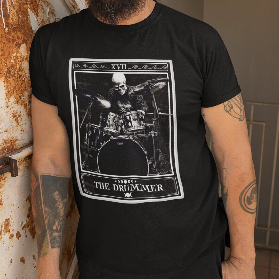 Drummer Shirt, the Drummer Tarot Card Shirt, Drum Player T-shirt ...