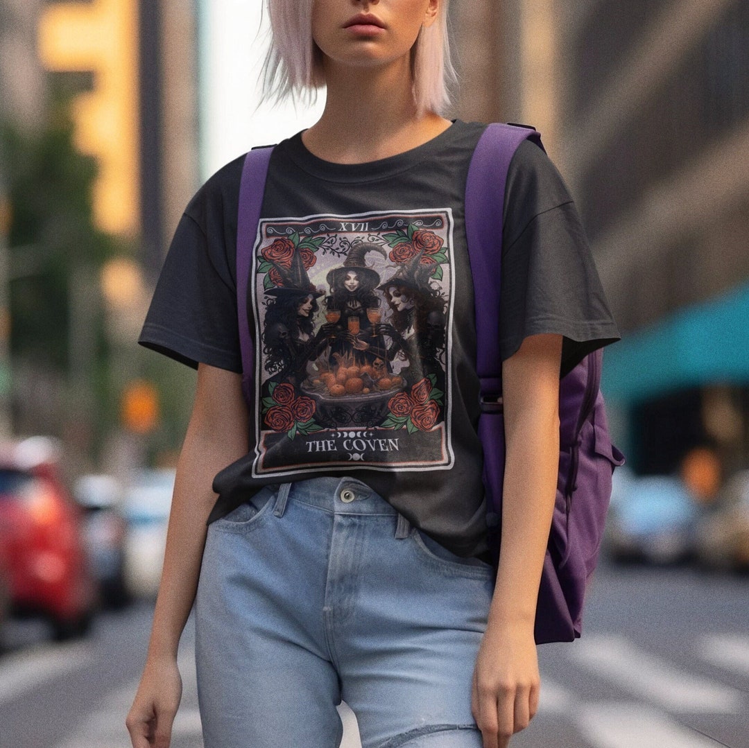 The Coven Tarot Card Shirt, Witchy Bride Shirt Tarot Bach Shirt ...