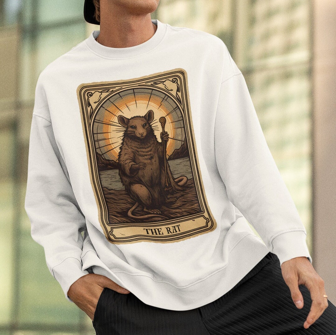 Rat Sweatshirt, the Rat Tarot Card Sweatshirt, Rat Lovers Gifts for Rat ...