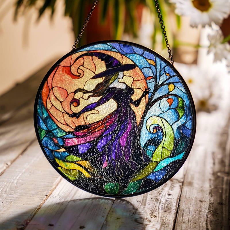 Witch Stained Glass - Etsy