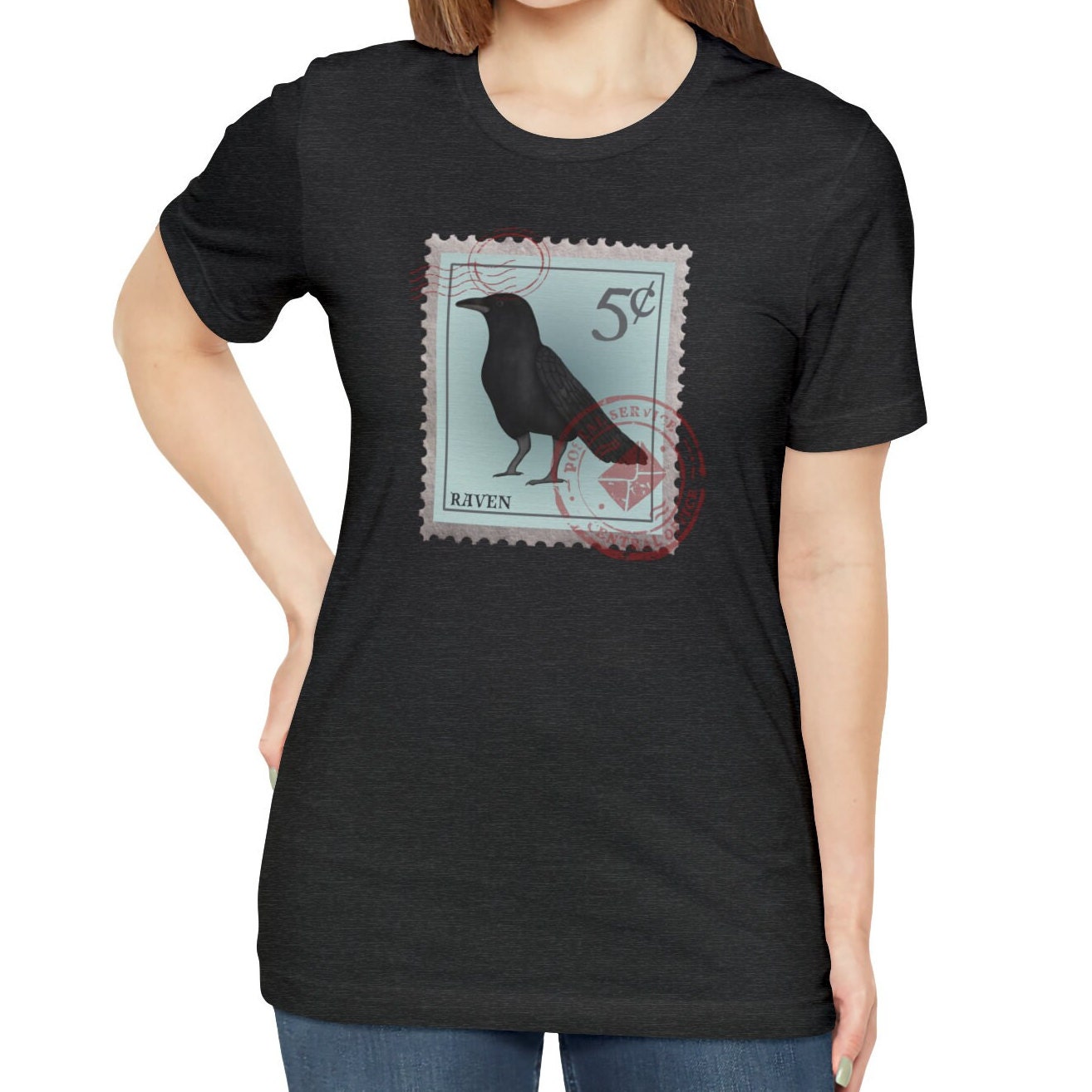 Raven Shirt, Postage Stamp, Raven Tshirt Bird Lover Shirt, Raven Mom ...