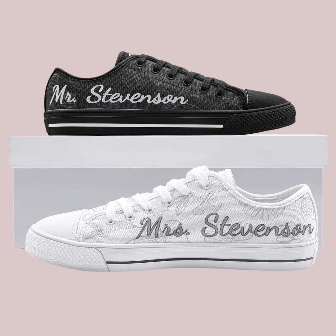 Bride and Groom Matching Shoes, Custom Wedding Shoes Personalized Bride ...