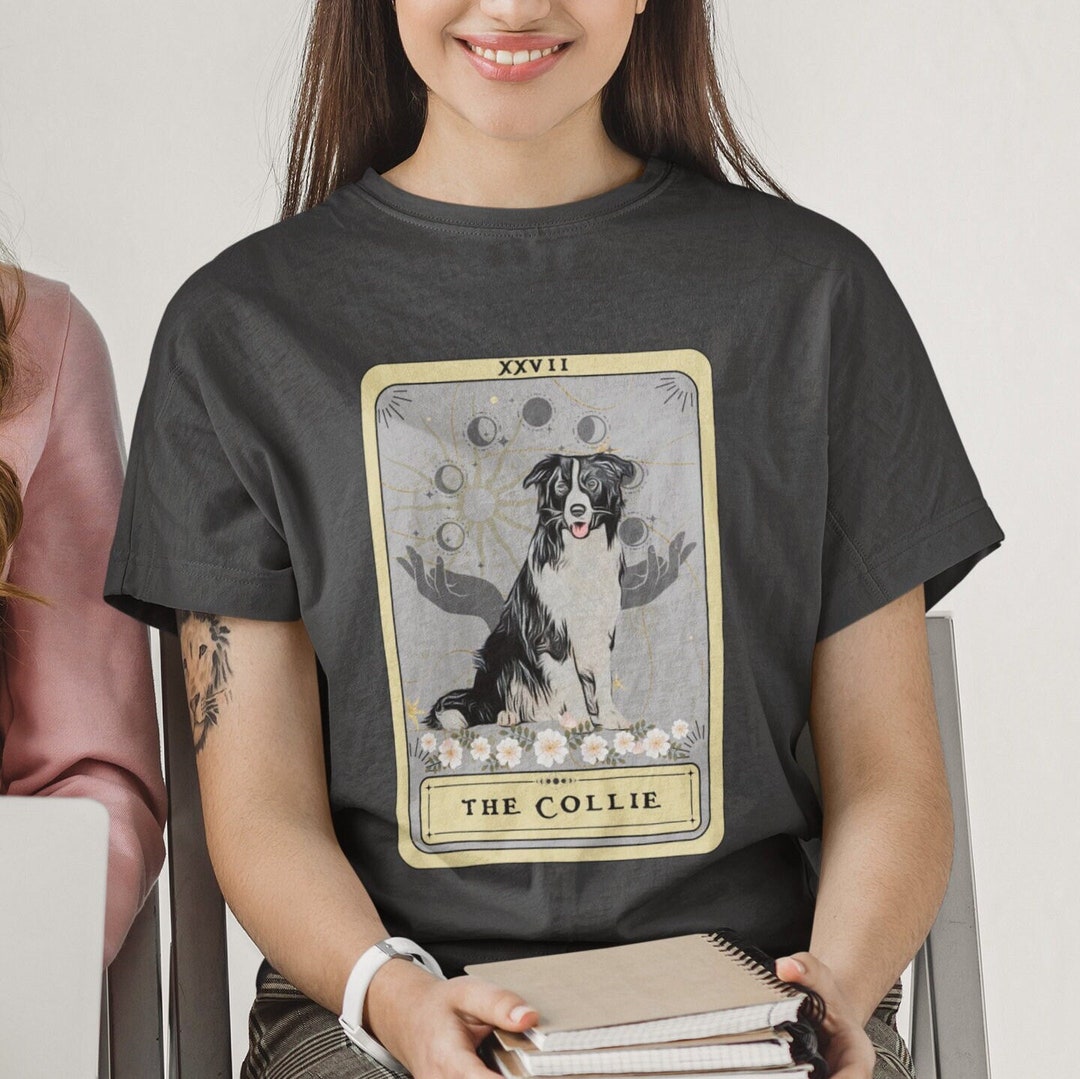 Collie Shirt, Border Collie Tarot Card Shirt, Collie Mom Gift Collie ...