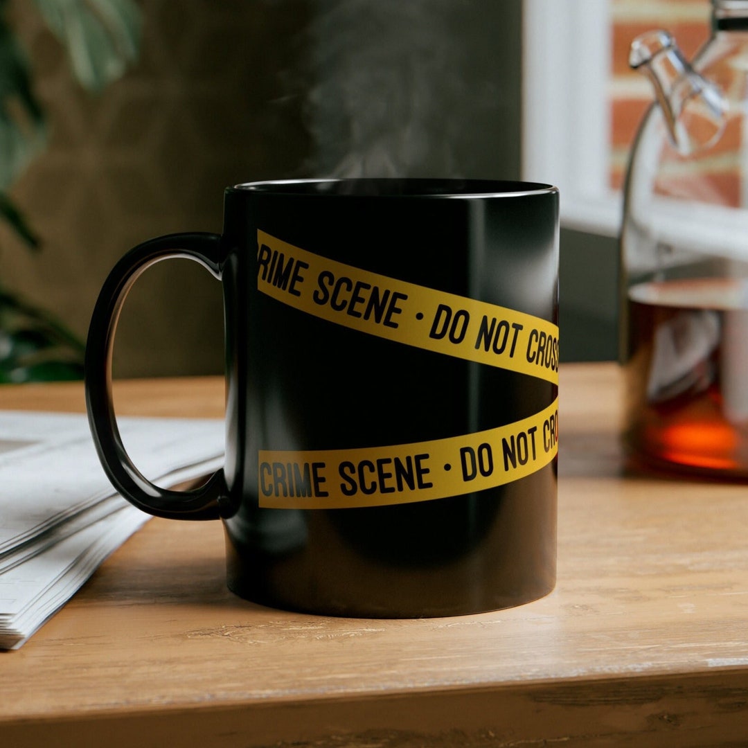 True Crime Junkie Black Mug (11oz, 15oz) Crime Scene Tape Mug - Etsy