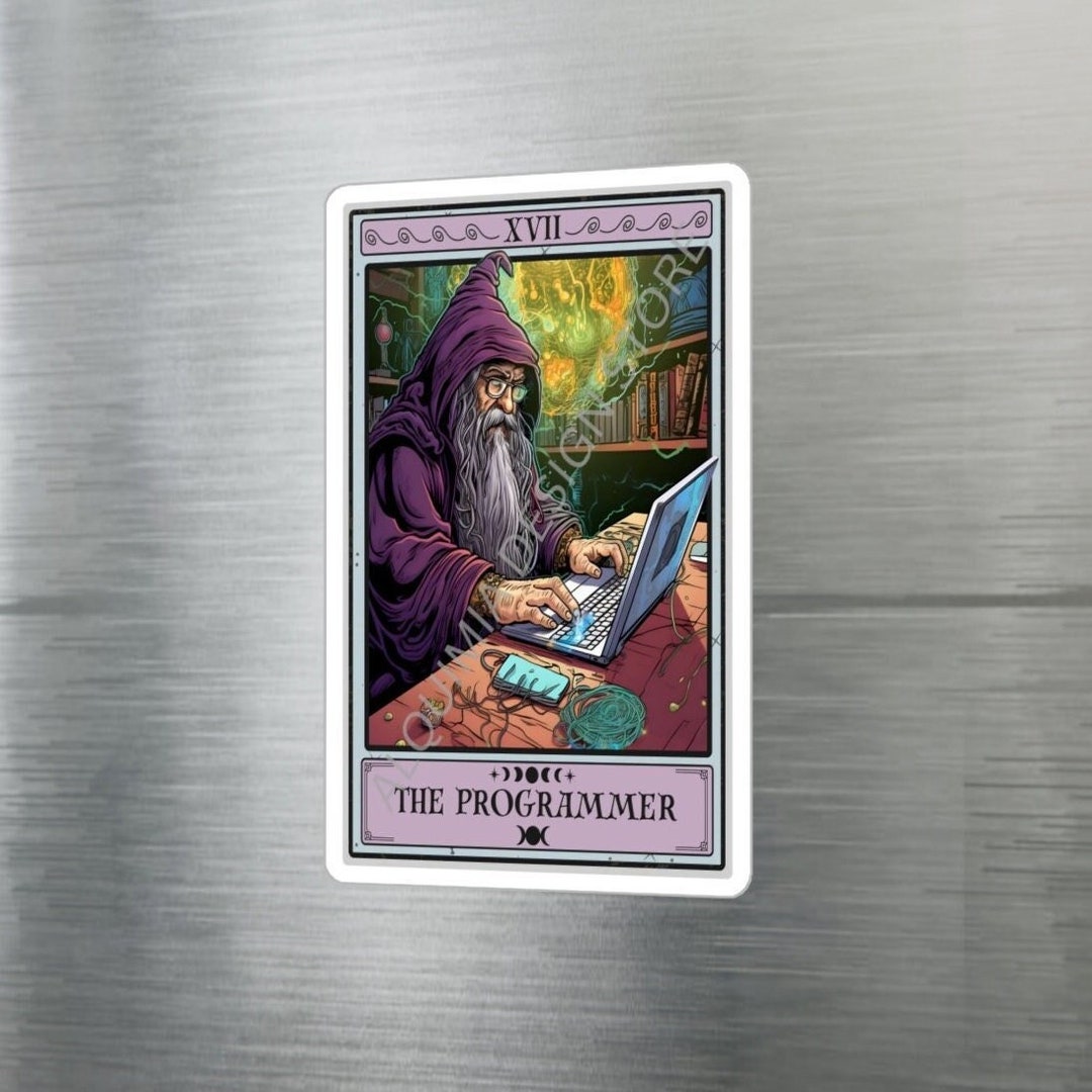 Programmer Stickers, the Programmer Tarot Card Sticker 3" X 4" Vinyl Sticker Waterproof UV ...