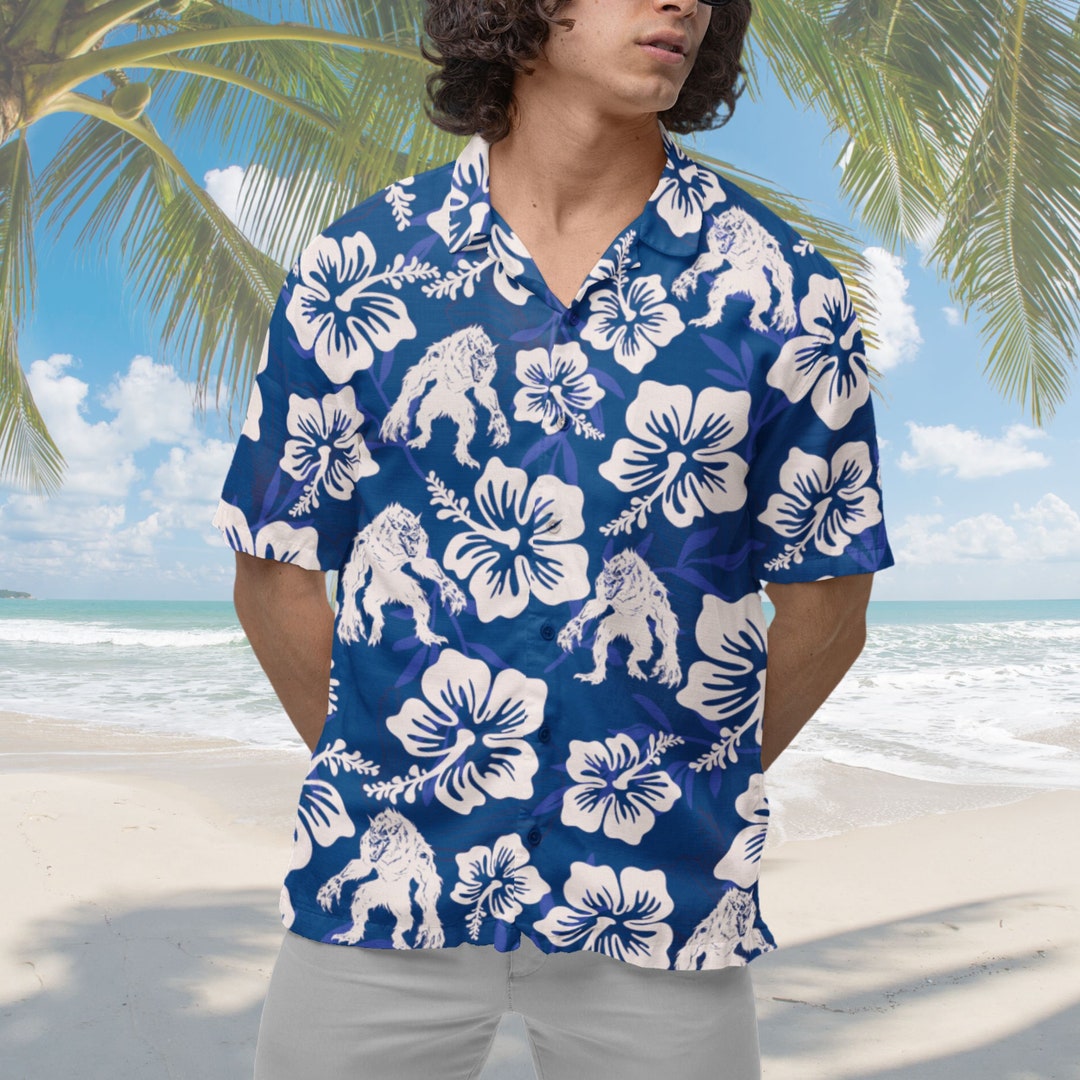 Werewolf Hawaiian Shirt: Cryptid Button-down Shirt - Etsy