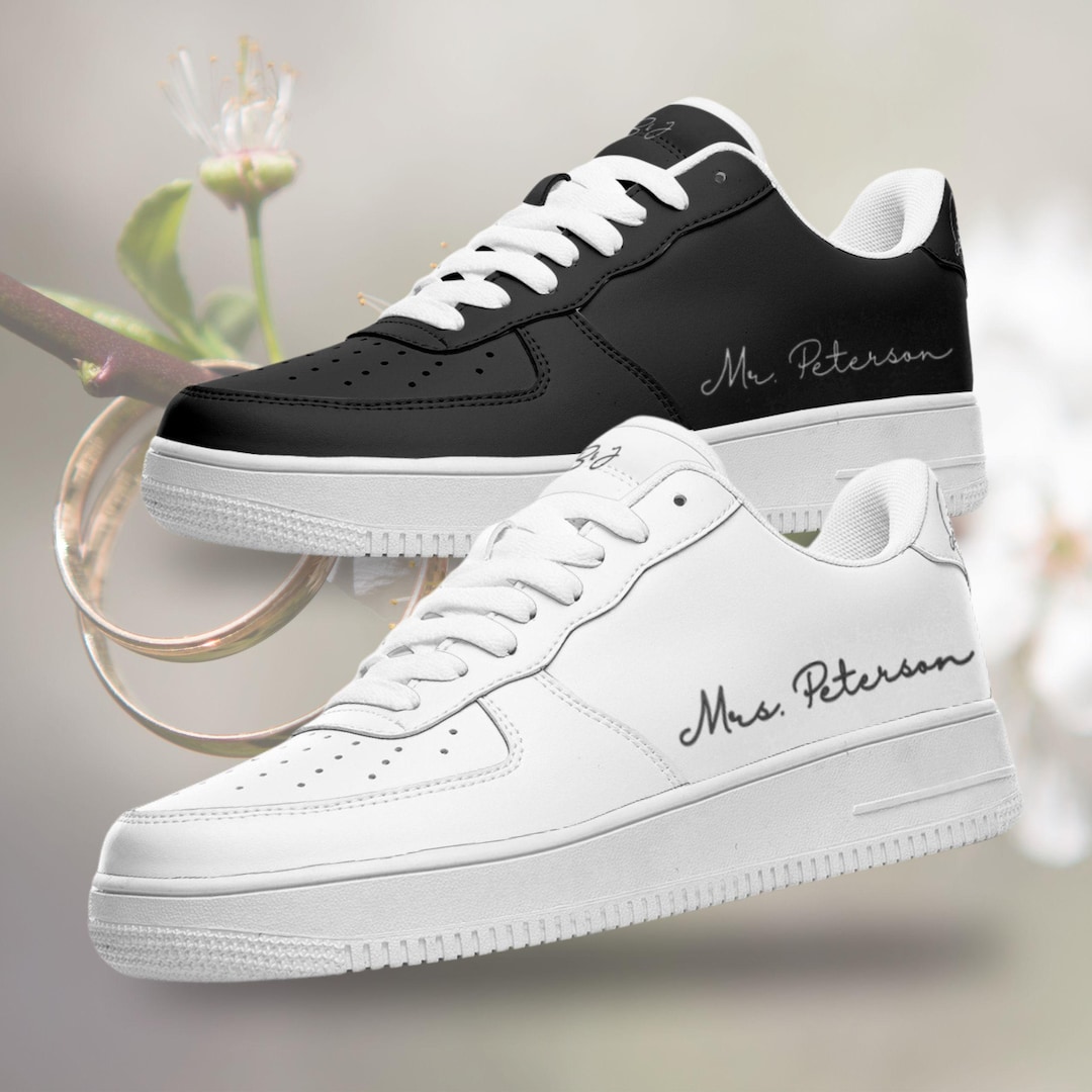 Custom Bride & Groom Sneakers: Personalized Matching Wedding Shoes ...