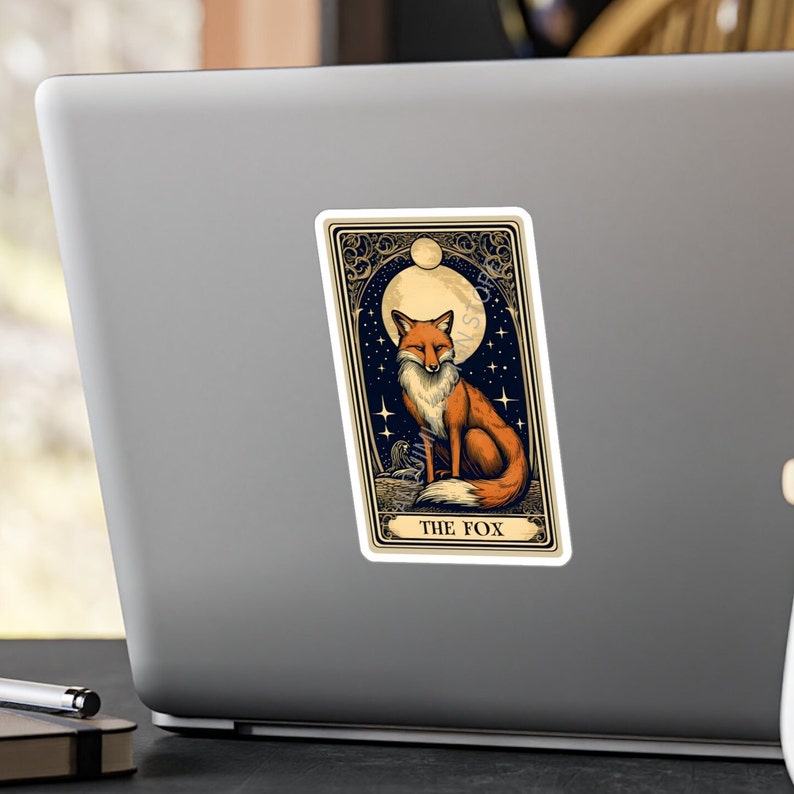 Fox Tarot Card Sticker: Waterproof Vinyl Decal, Fox Lover Gift - Etsy